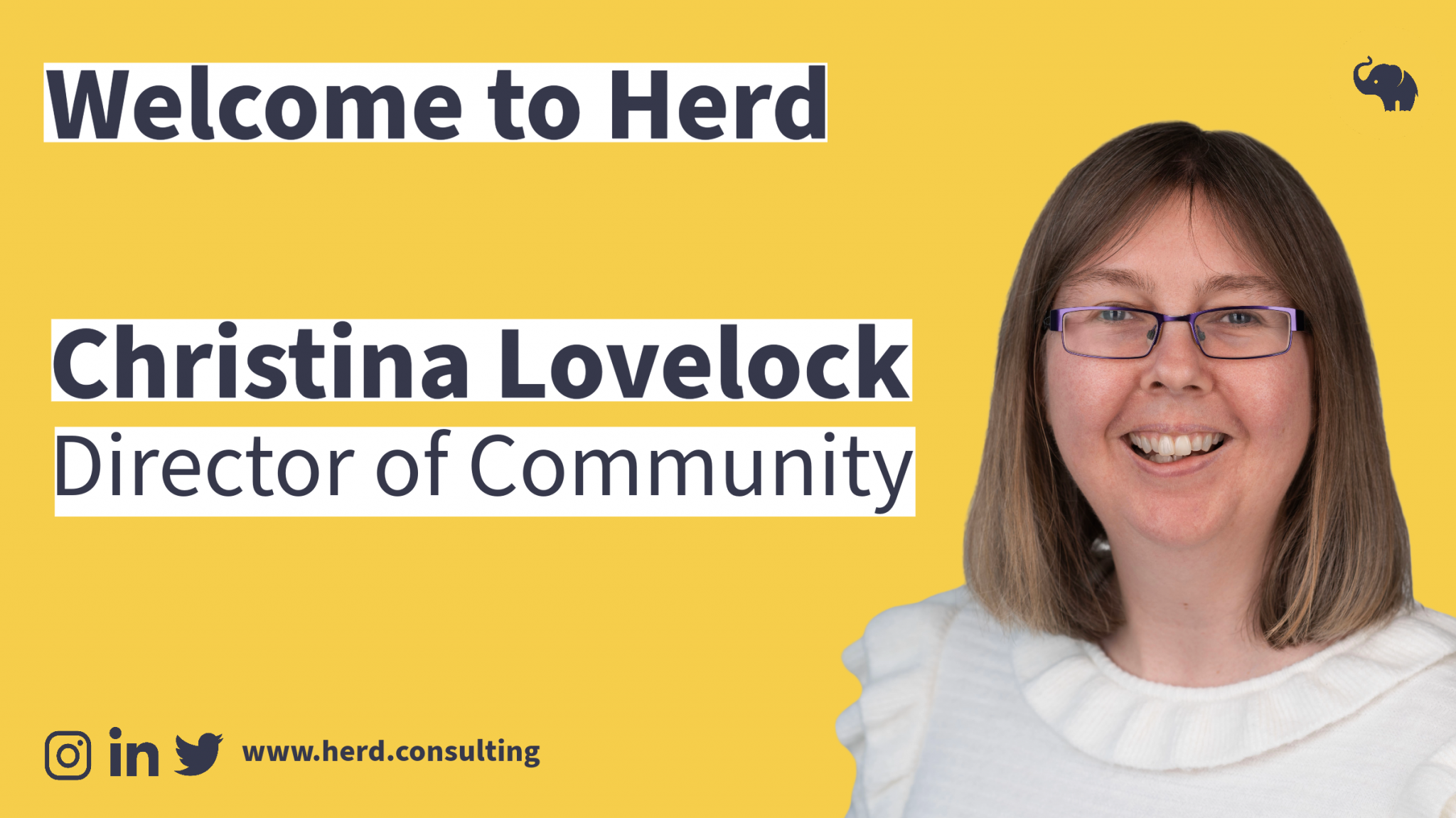 Welcome Christina Lovelock - Herd Consulting